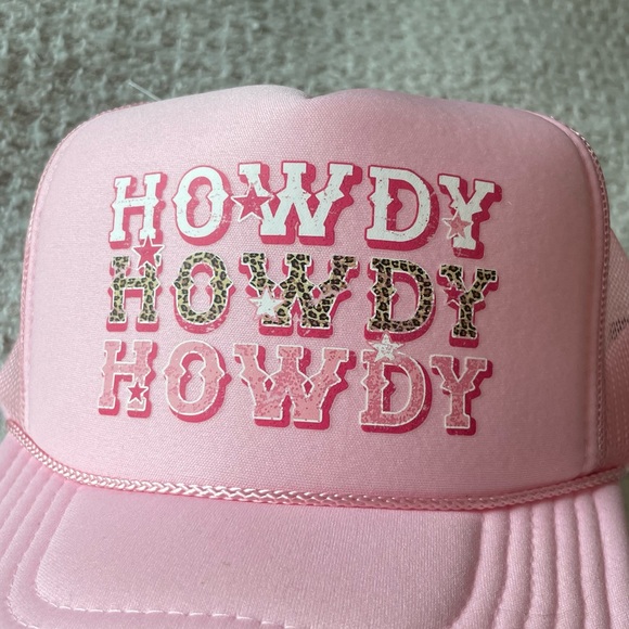 Accessories | New W Tags Pink Howdy Trucker Hat | Poshmark